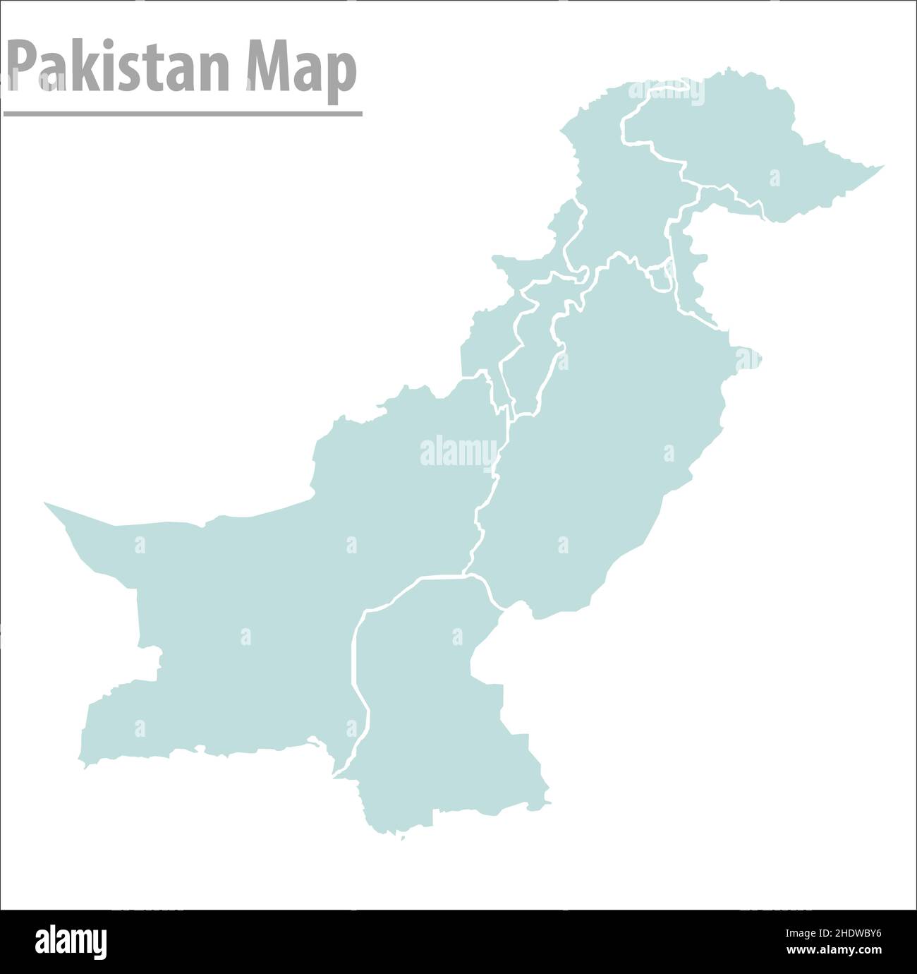 Pakistan map outline vector hi-res stock photography and images - Alamy