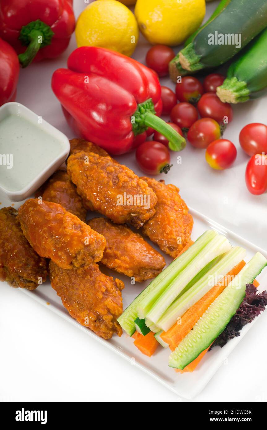 finger food, chicken wing, finger foods, chicken wings Stock Photo - Alamy
