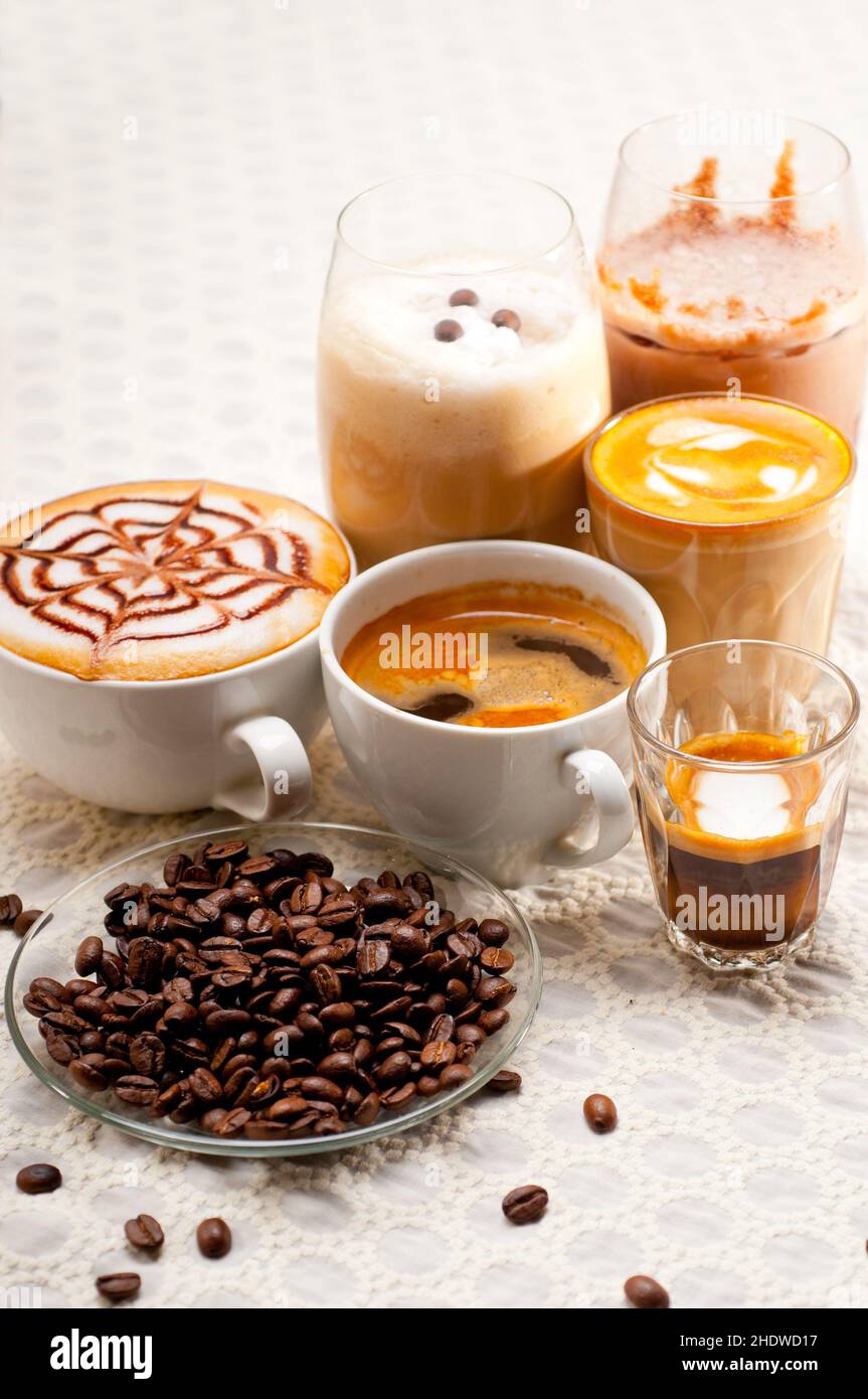 Coffee variants hi-res stock photography and images - Alamy