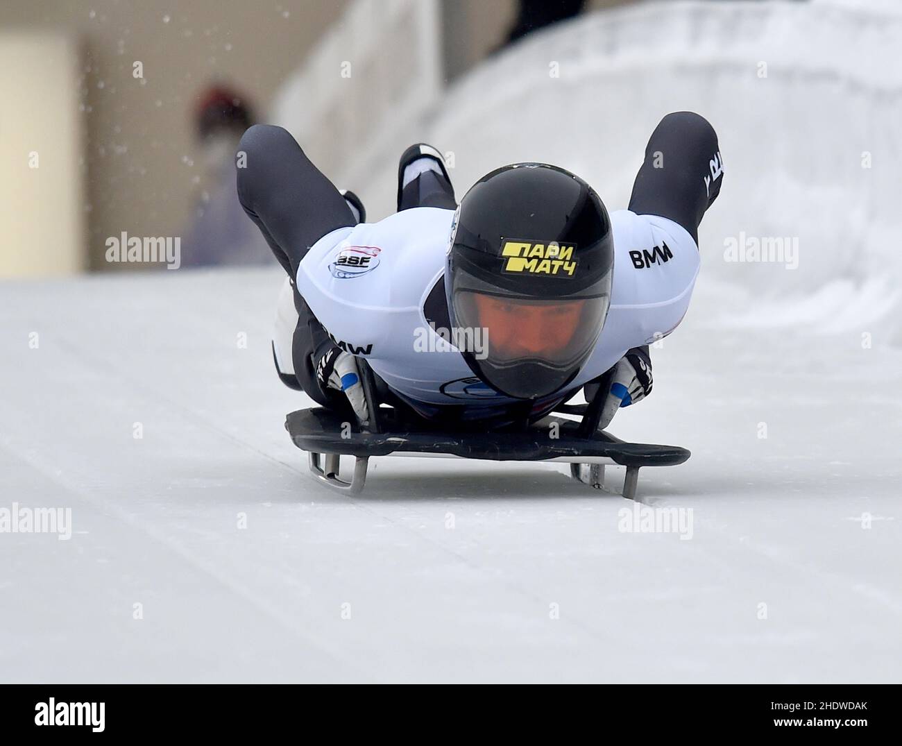 Winterberg, Germany. 07th Jan, 2022. Skeleton: World Cup, men, 1st run ...