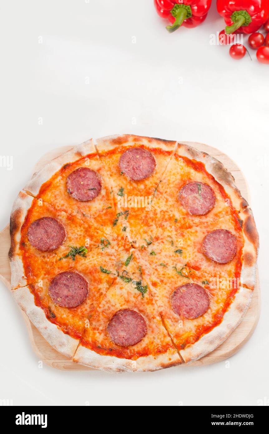 pizza, salami pizza, pizzas, salami pizzas Stock Photo - Alamy