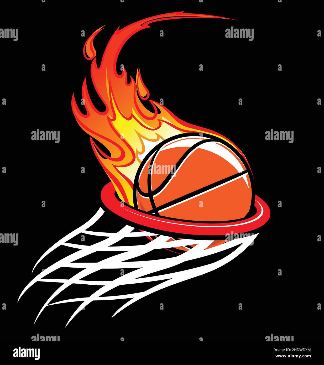 Basketball through hoop Stock Vector Images - Alamy