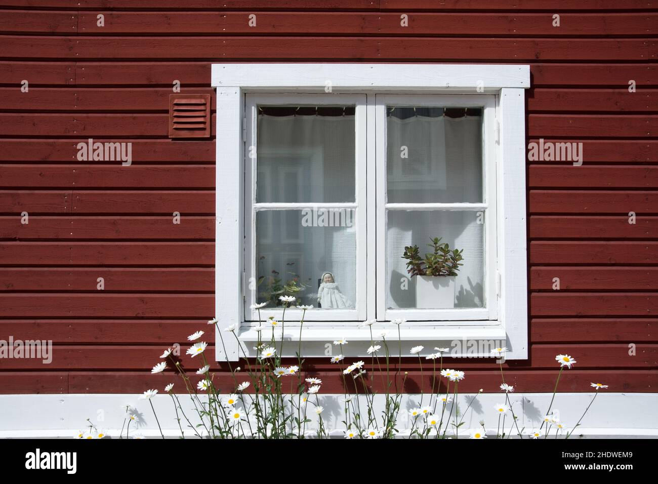 window, wooden house, sweden, windows, wooden houses, swedens Stock ...