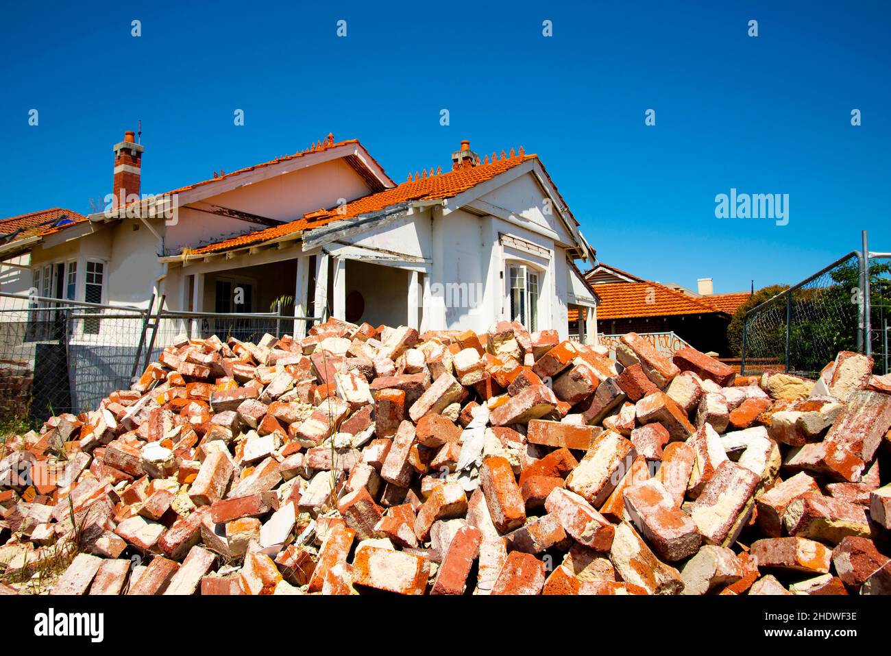 Residential House marked for Demolition Stock Photo - Alamy