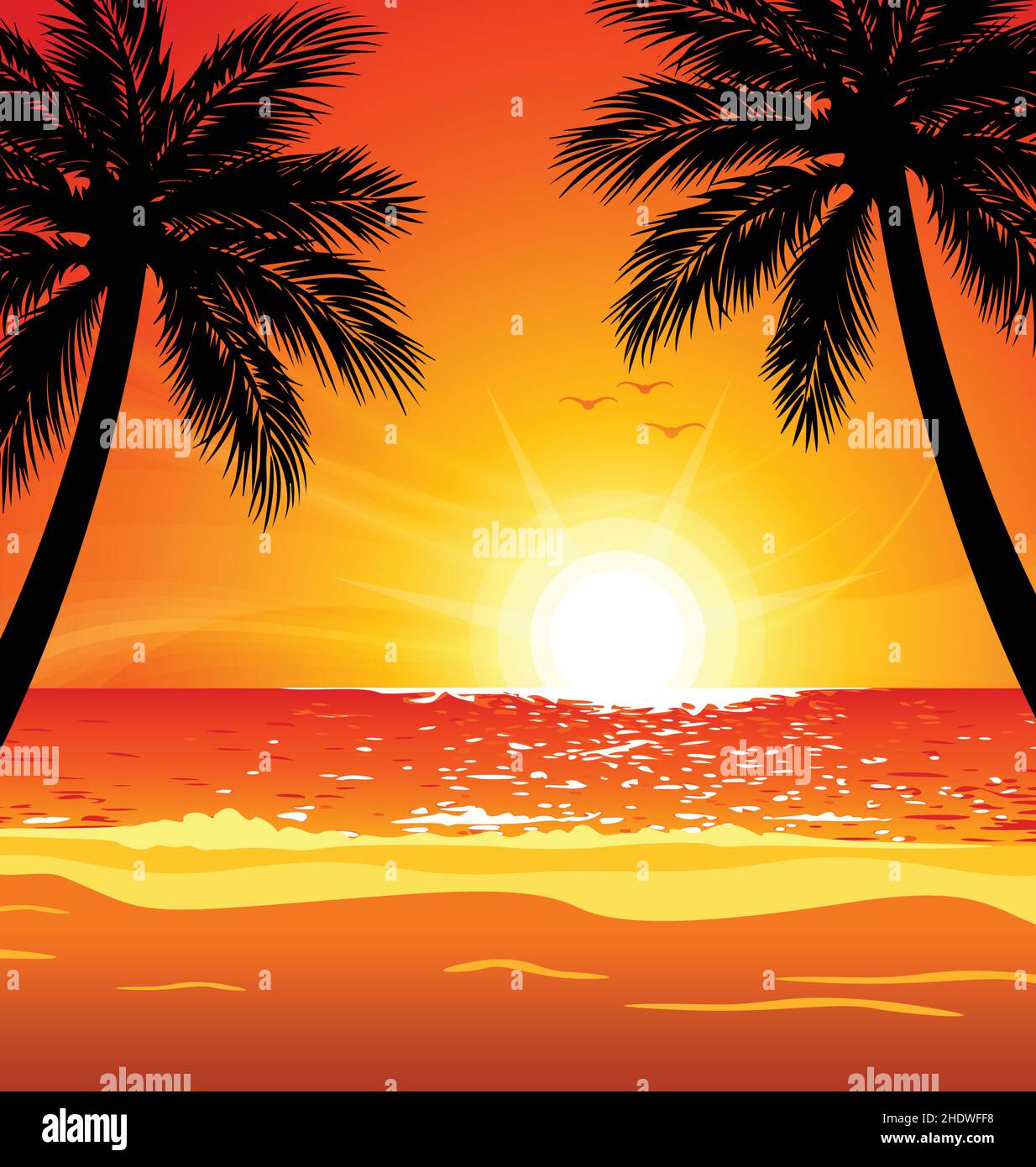 The warm coast Stock Vector Images - Alamy