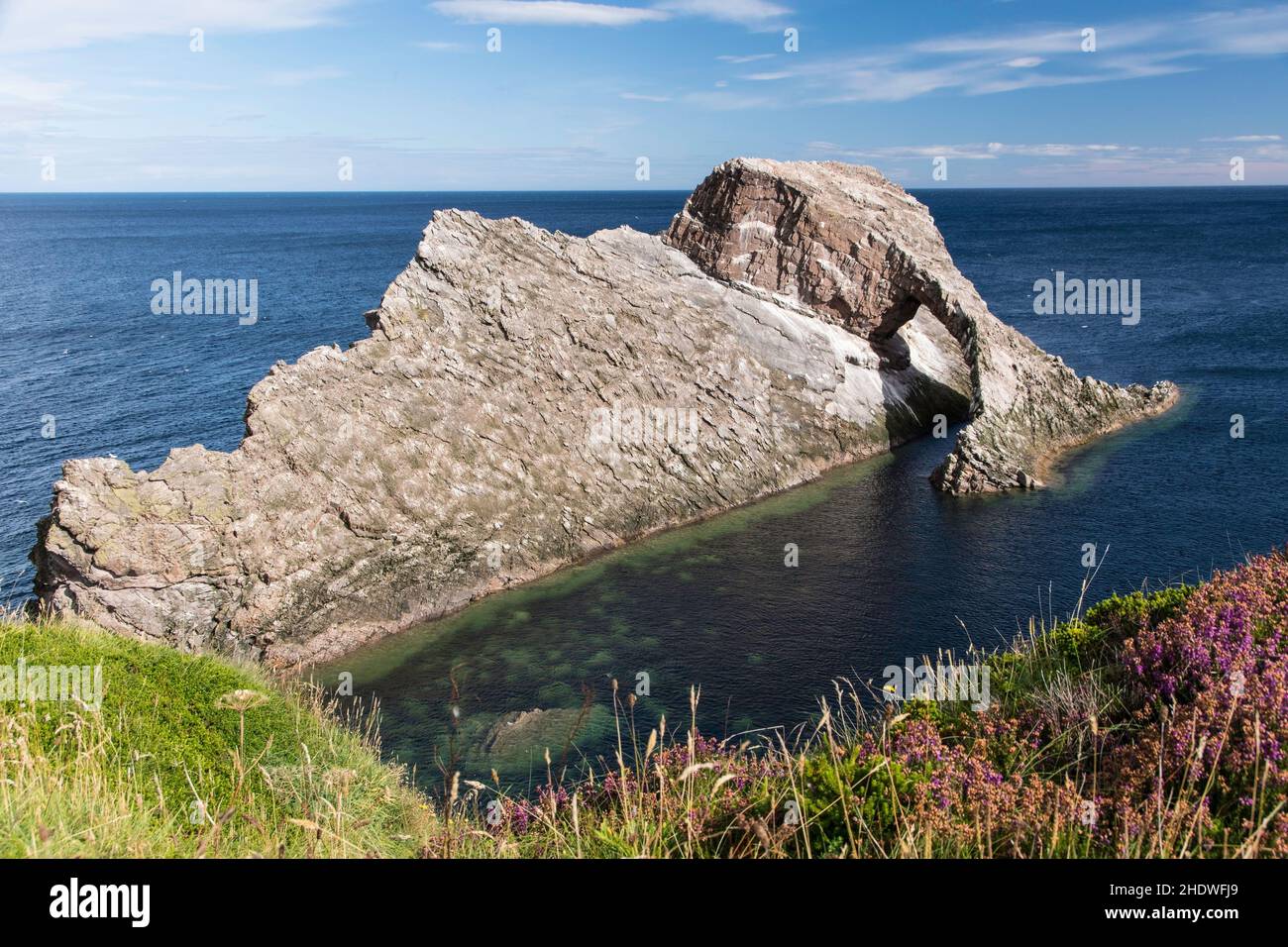 bow fiddle rock, portknockie Stock Photo - Alamy