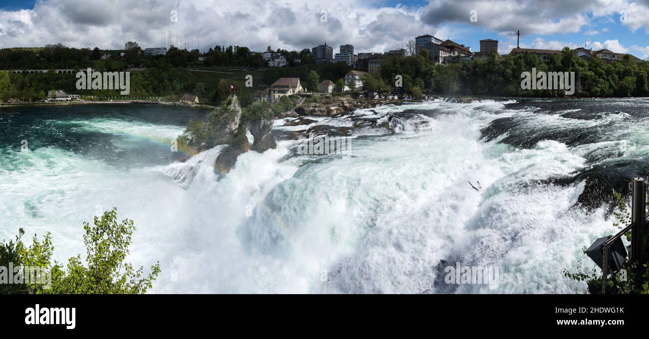 waterfall, spray, rhine falls, cascade, waterfalls, sprays Stock Photo ...