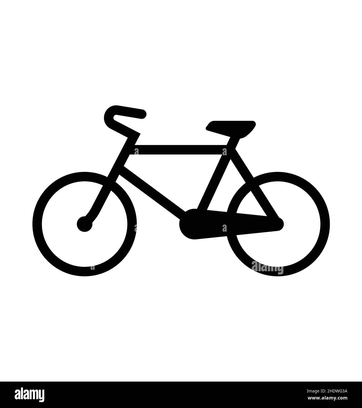 simple classic bike bicycle sign symbol icon black vector isolated on ...