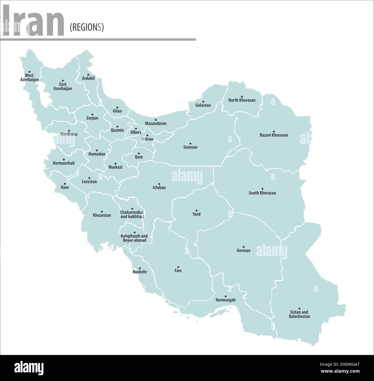 Iran map regions hi-res stock photography and images - Alamy