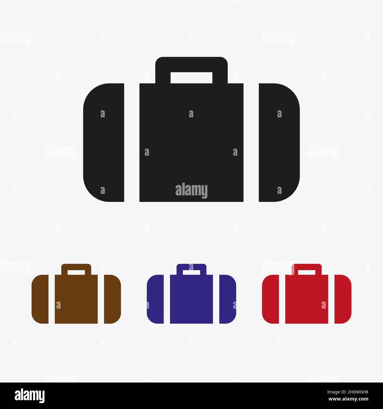 Suitcase vector icon isolated on white background Stock Vector Image ...