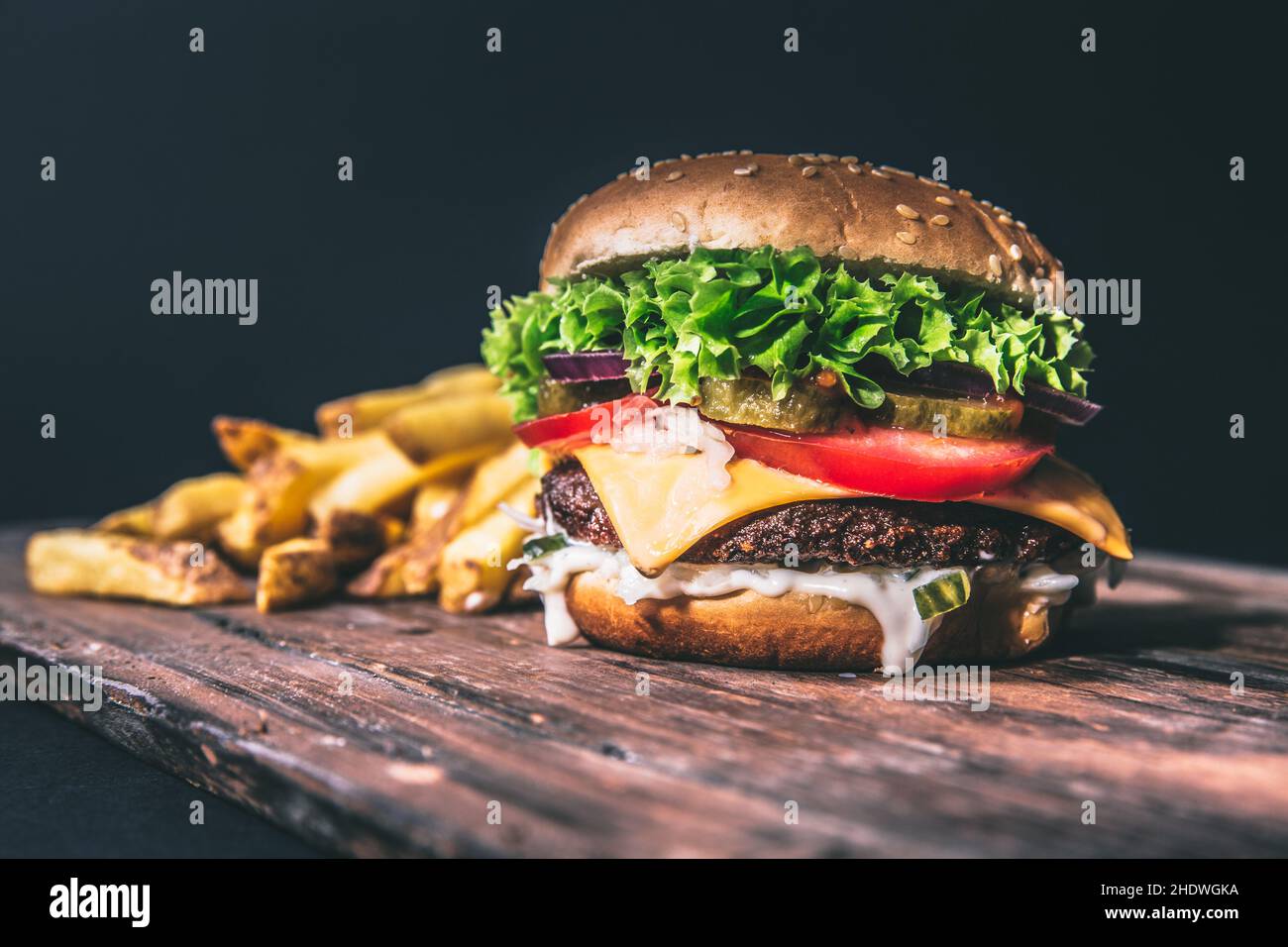 french fries, hamburger, burger, pommes, burgers, hamburgers Stock ...