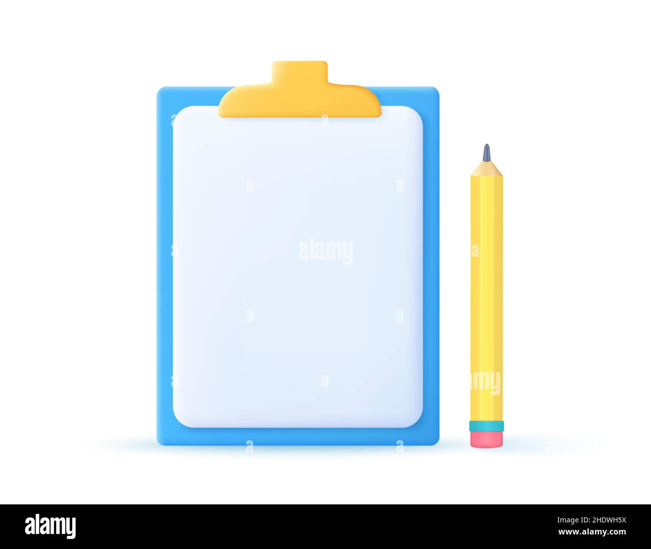 Clipboard and pencil with sheets of paper Stock Vector Image & Art - Alamy