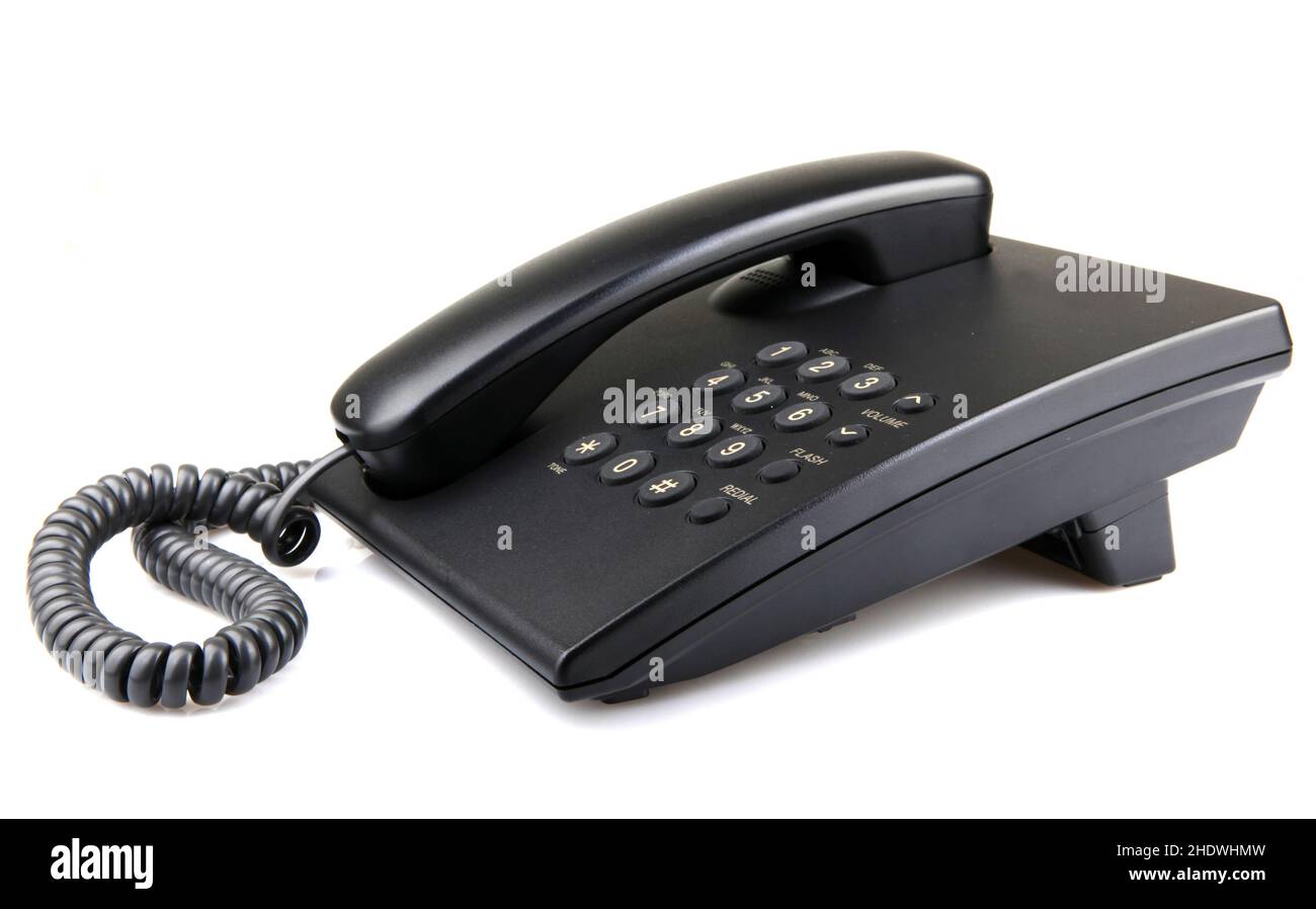 Telephone receivers Cut Out Stock Images & Pictures - Alamy