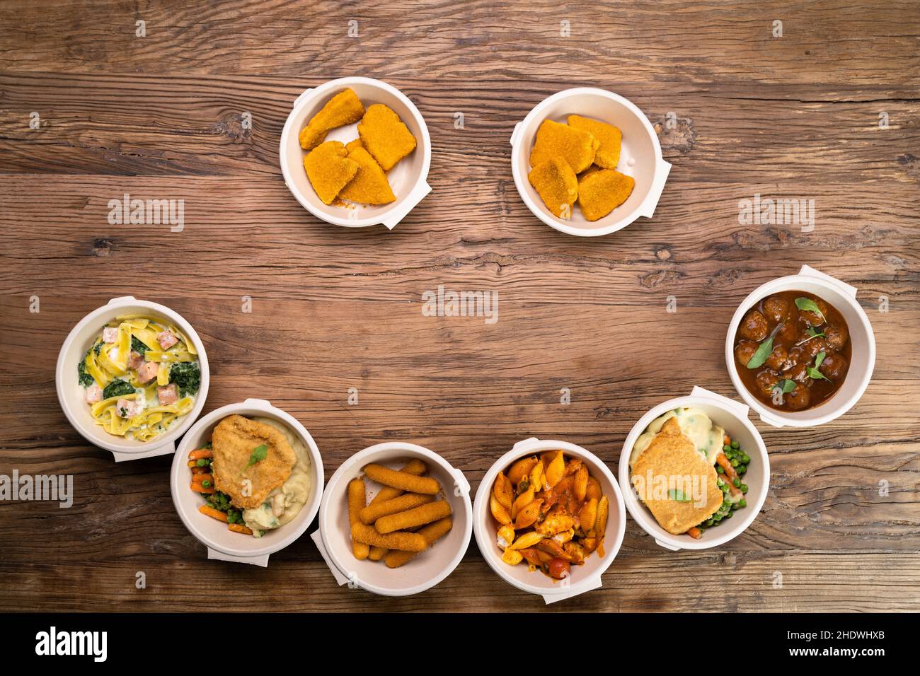 Healthy Food Delivery Box. Lunch Prep. Organic Meal Stock Photo - Alamy