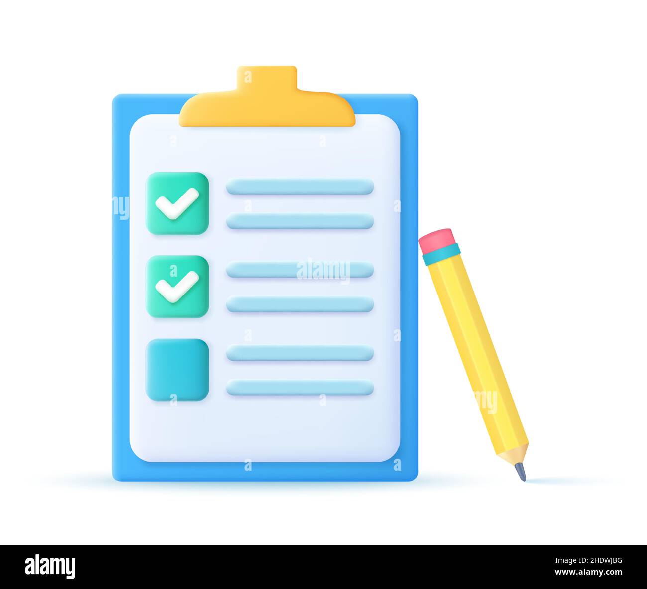 clipboard with checklist Stock Vector Image & Art - Alamy