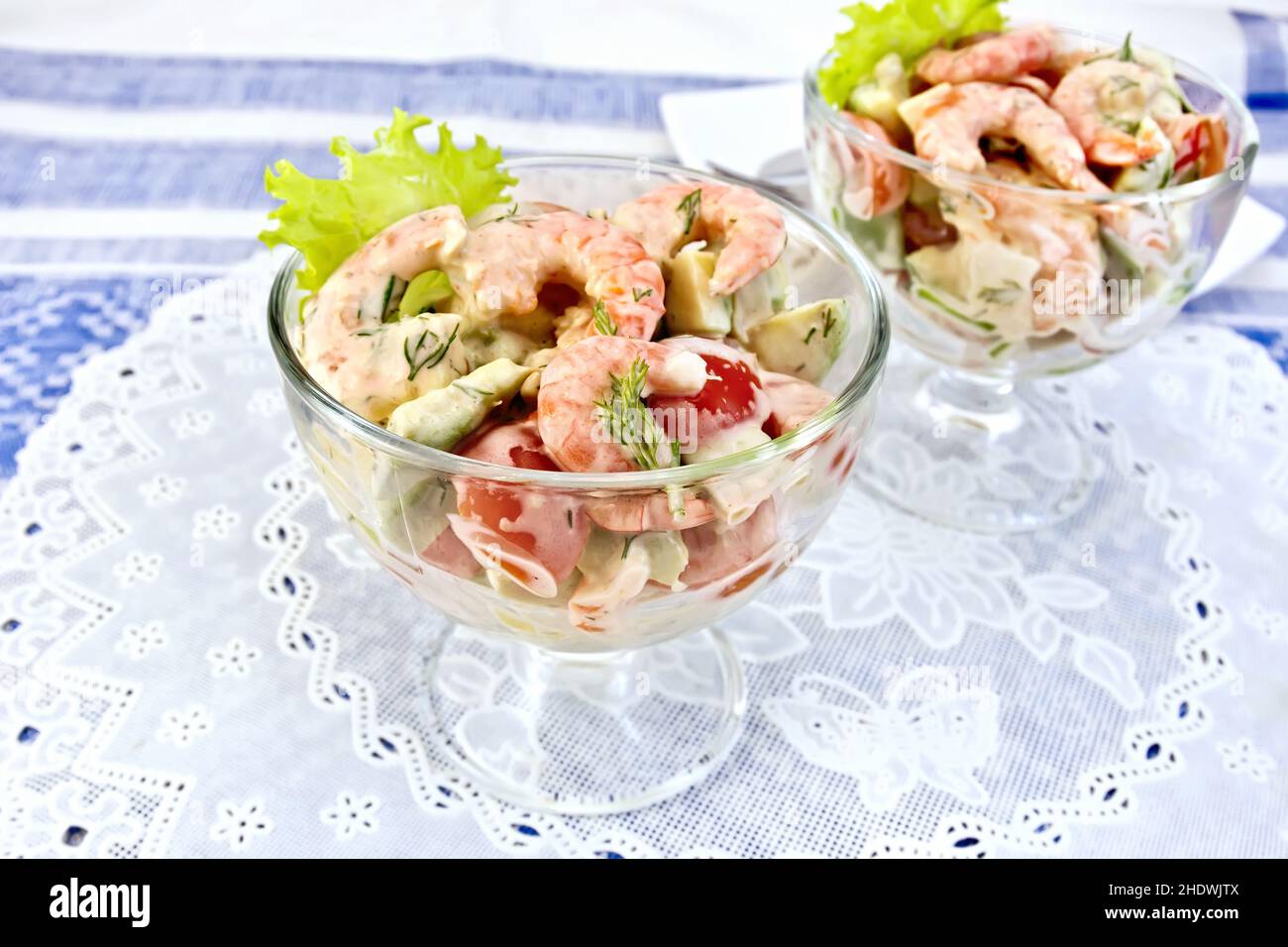 crab cocktail, crab cocktails Stock Photo - Alamy