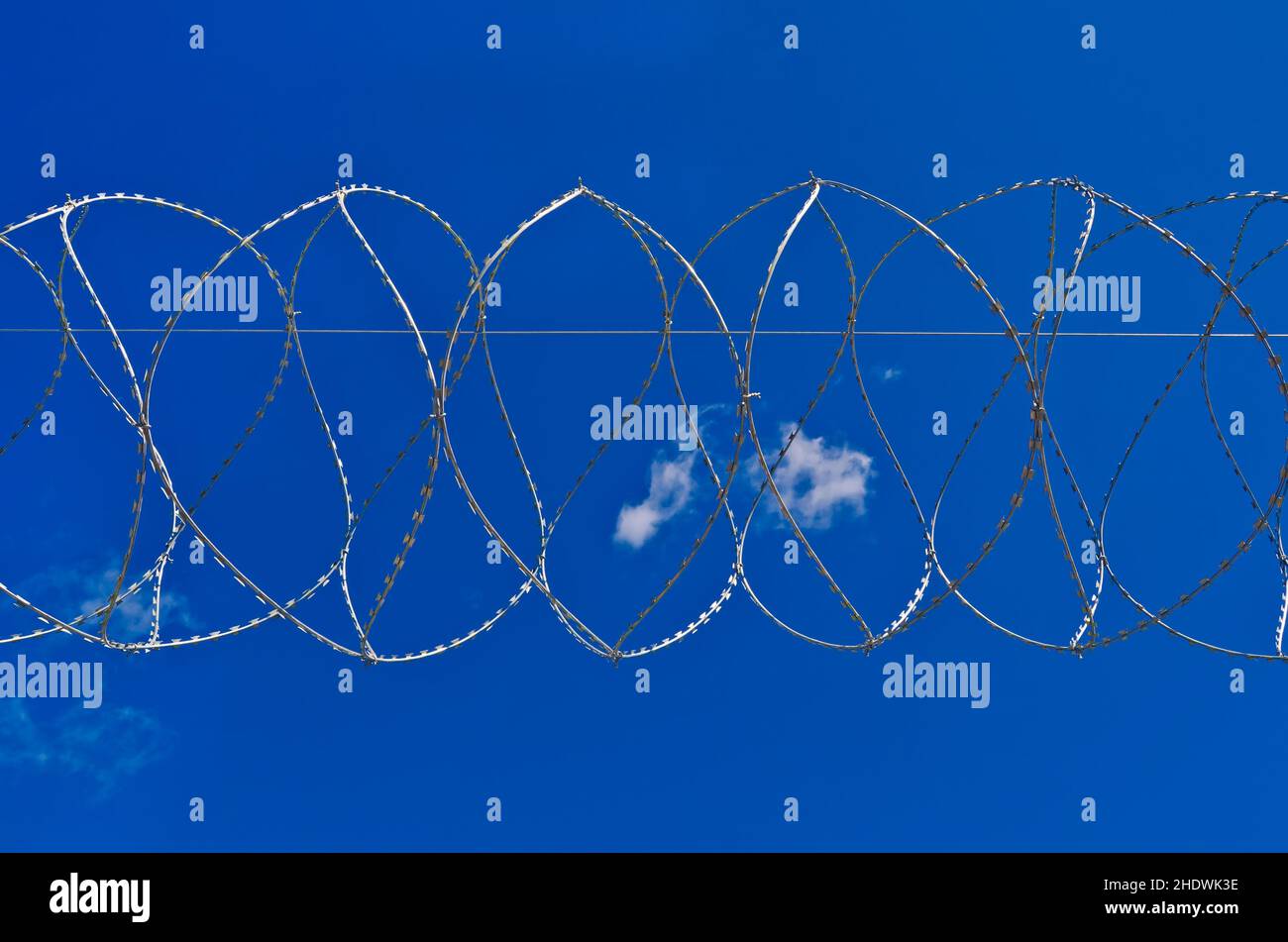 razor wire, barbed wire fence, razor wires, barbed wire fences Stock ...