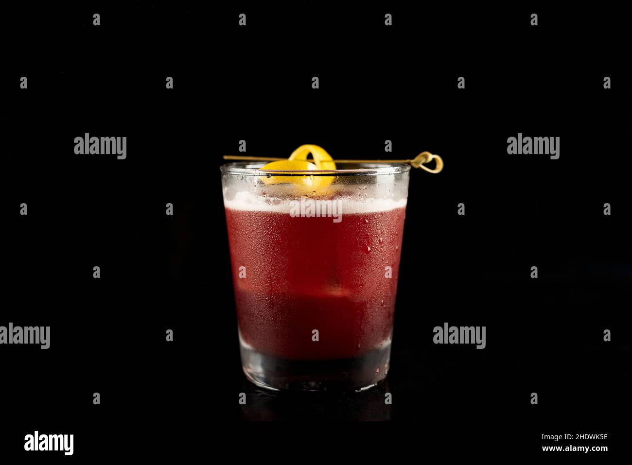 High-end craft cocktail isolated on a black background Stock Photo - Alamy