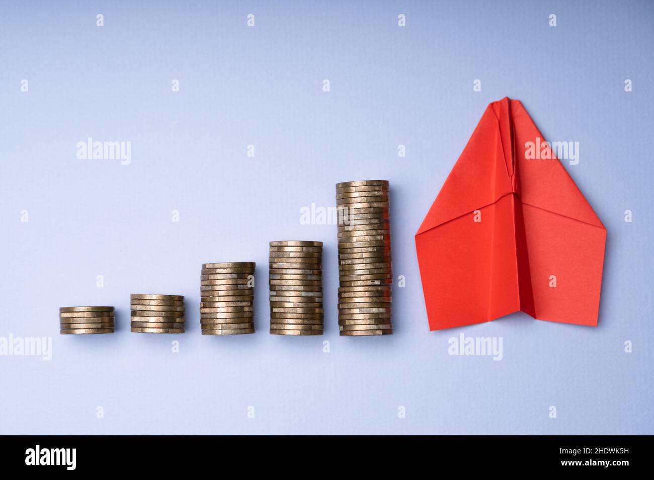 Money Coin Graph Upward Direct Increase. Entrepreneurship Growth Stock ...