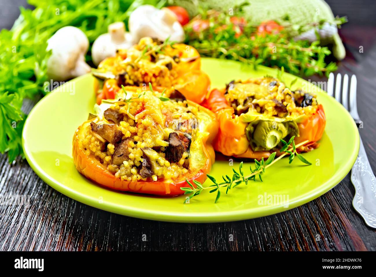 lunch, stuffed peppers, lunch time Stock Photo - Alamy