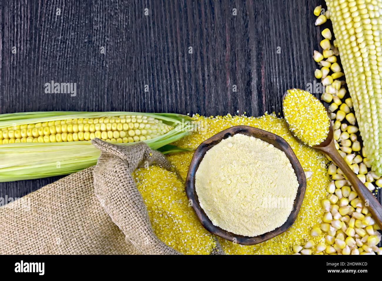 maize, maize meal, maize flour, corn crops, cornmeals Stock Photo - Alamy