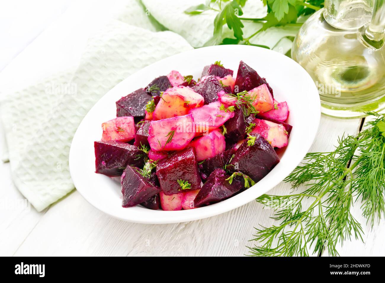 beetroot and potato salad Stock Photo - Alamy