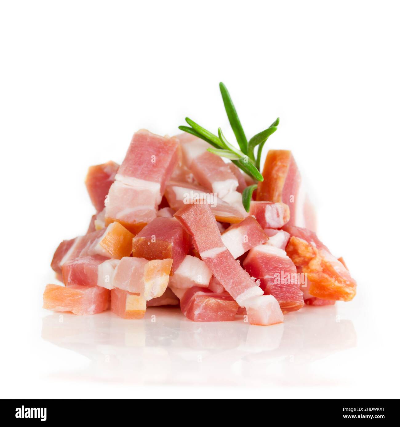 bacon cubes, bacon cube, food cube Stock Photo - Alamy
