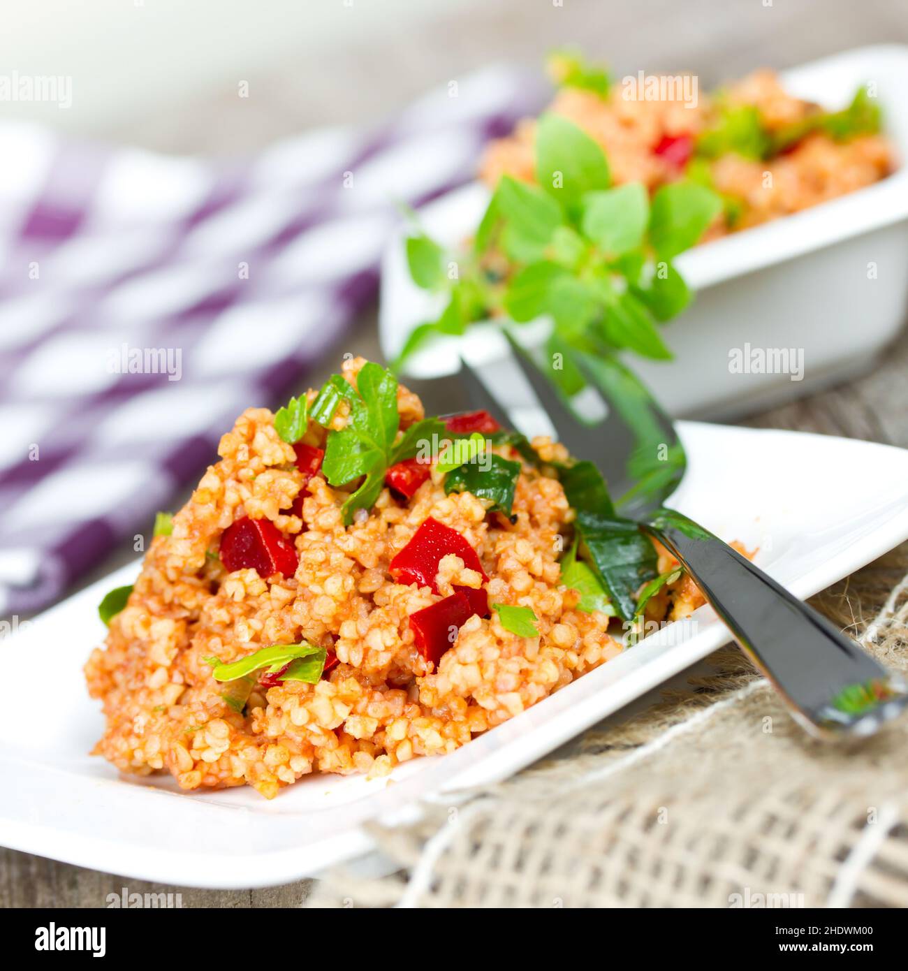 salad, couscous, bulgur, low fat, salads, cuscus, bulgurs Stock Photo ...