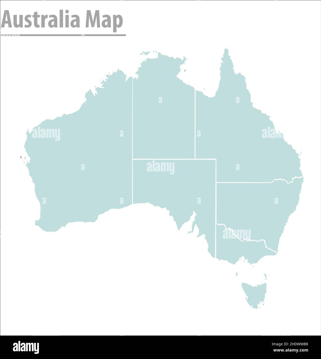 Australia states map Stock Vector Images - Alamy
