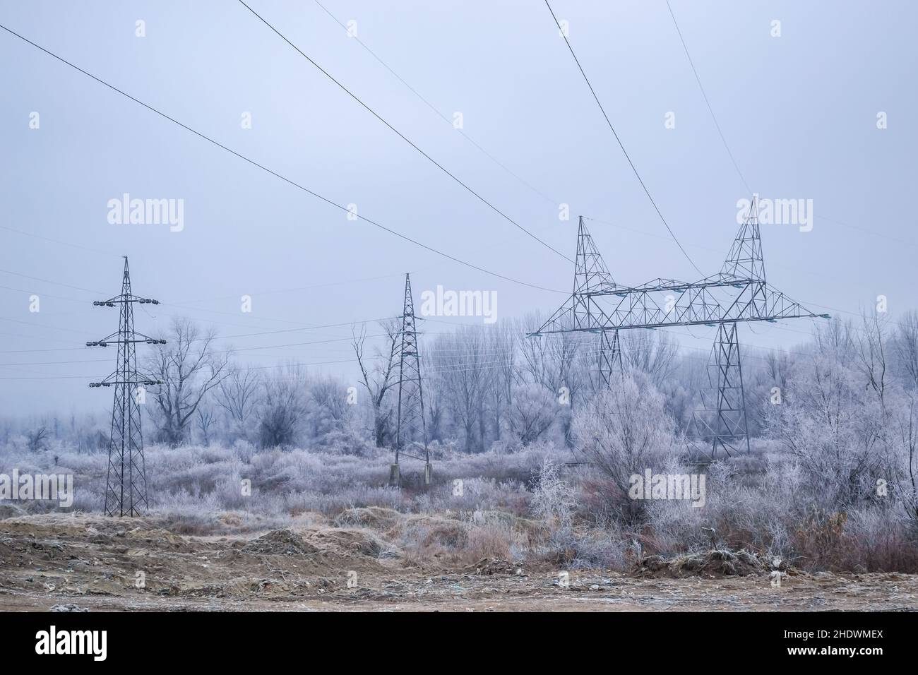 High voltage electric power lines hi-res stock photography and images ...