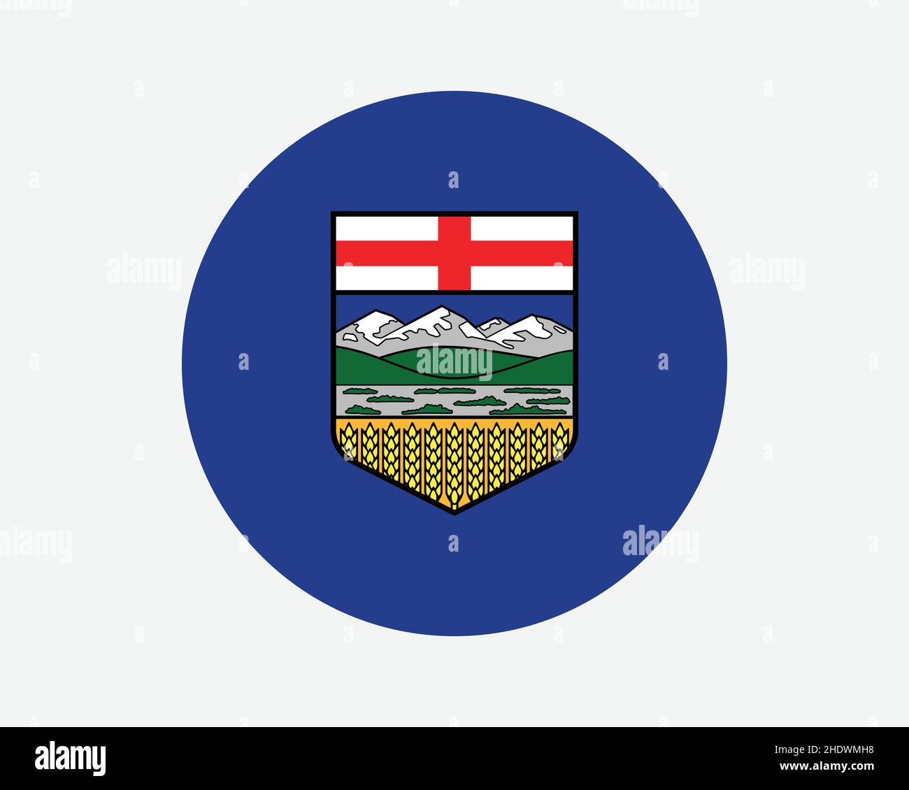 Alberta Canada Round Flag. AB, Canadian Circle Flag. Alberta Canada ...