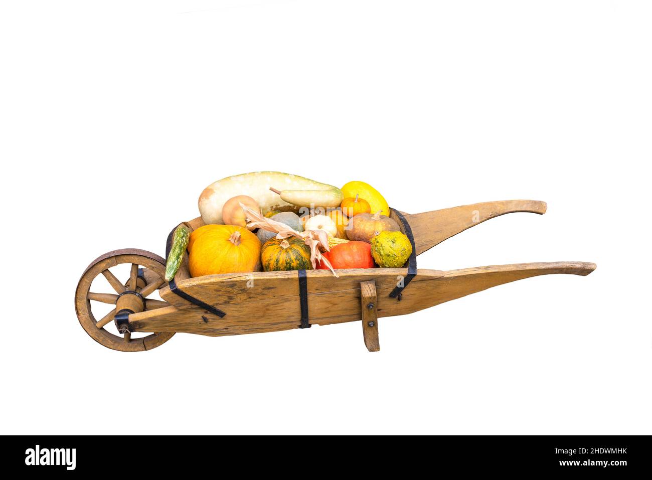 Autumn vegetables wheelbarrow Cut Out Stock Images & Pictures - Alamy