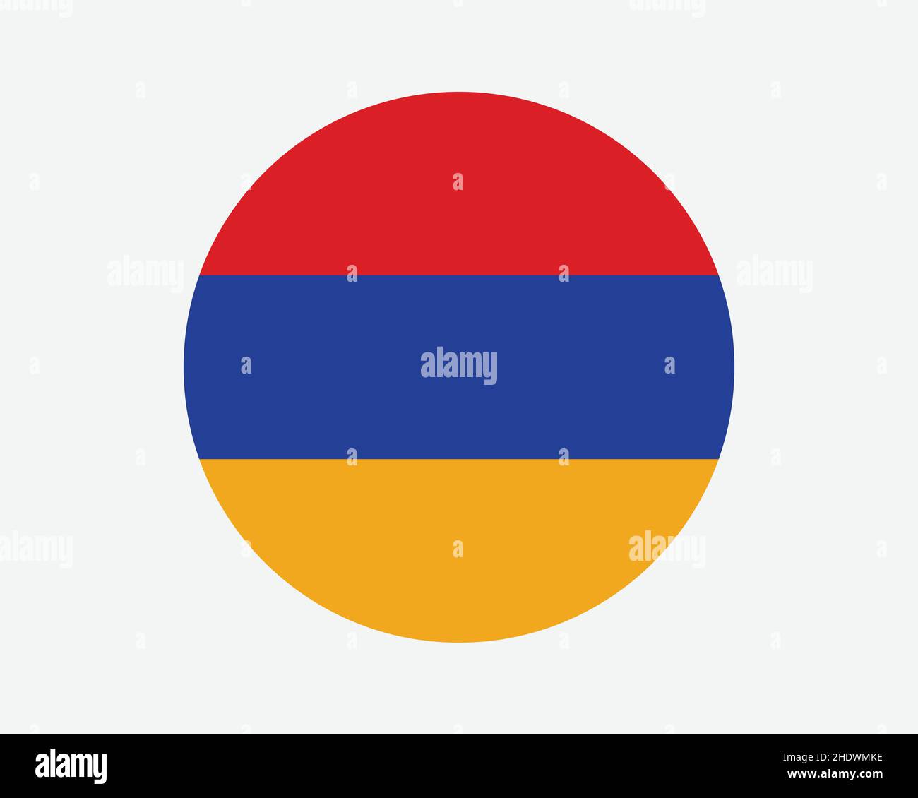 Armenia Round Country Flag. Circular Armenian National Flag. Republic ...