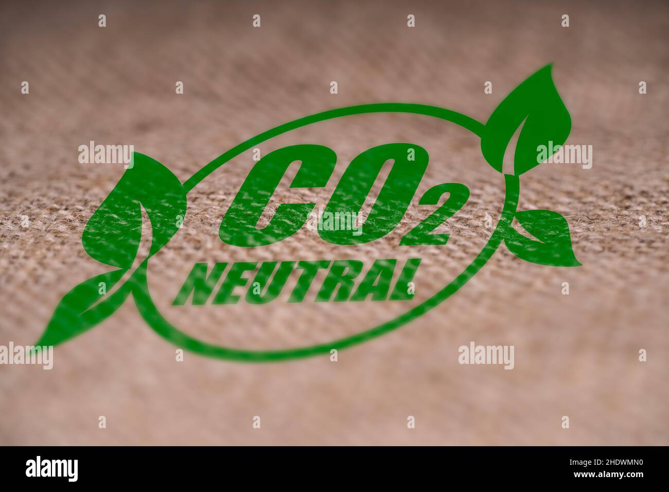 Environment Leaf Label Print. Co2 neutral Neutral Green Symbol Stock ...