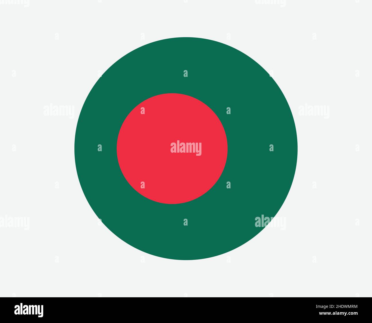Bangladesh Round Country Flag. Circular Bangladeshi National Flag ...