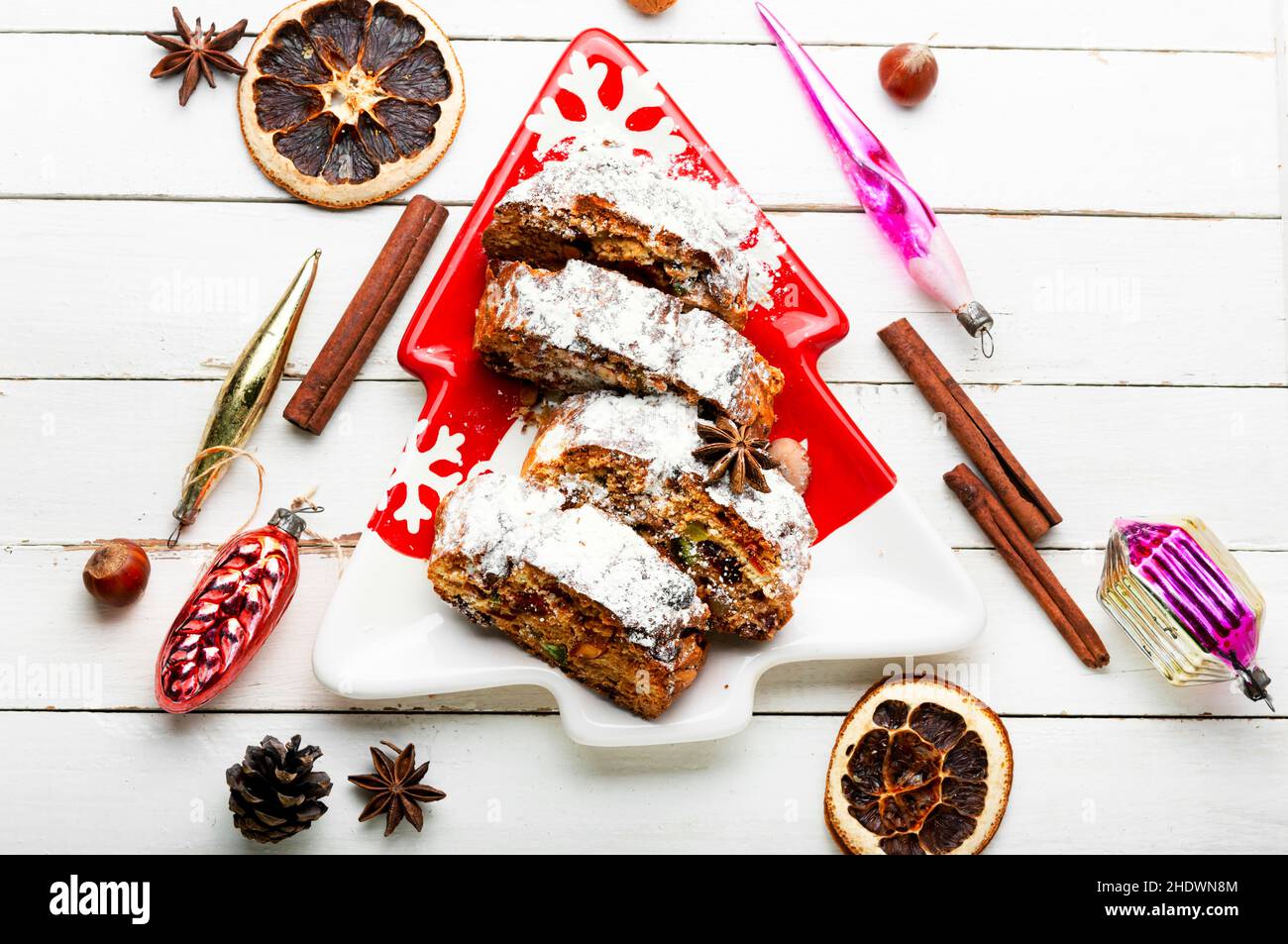 Stollen is a traditional German Christmas pastry. Christmas cupcake ...