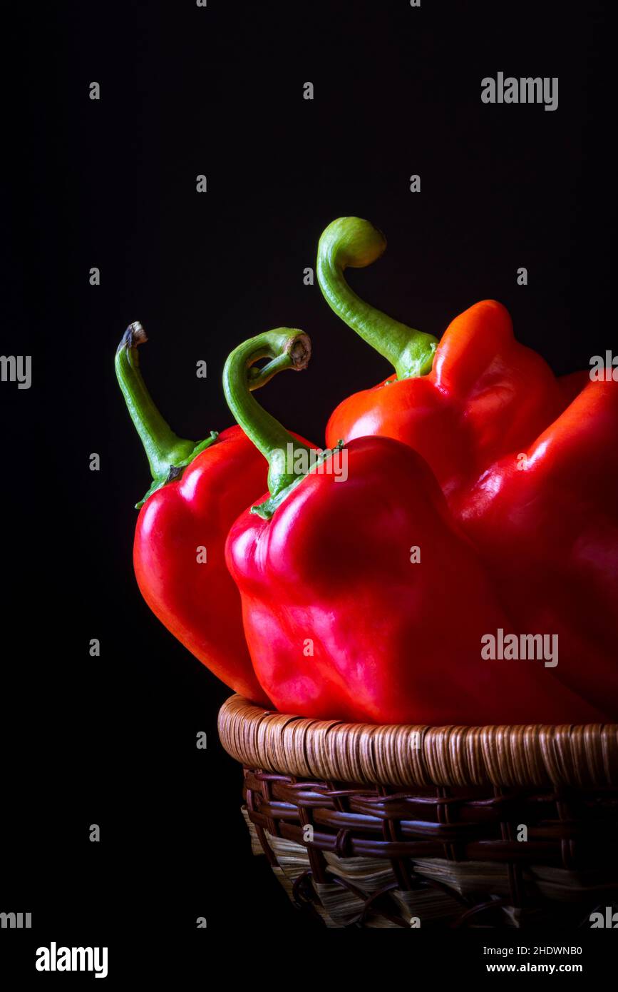 basket, red pepper, baskets Stock Photo - Alamy