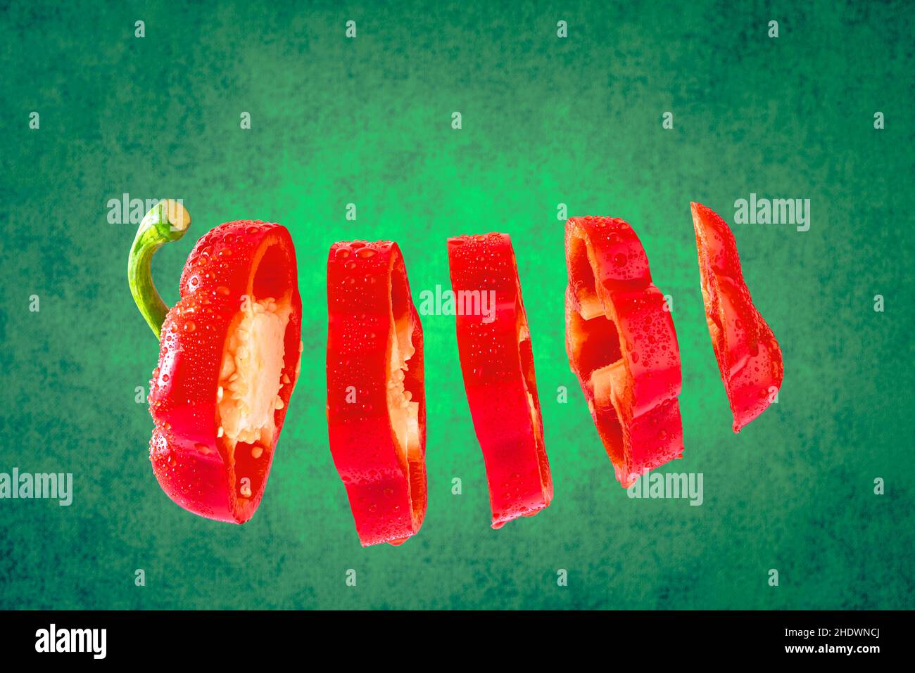 bell pepper, sliced, paprika, sliceds Stock Photo - Alamy