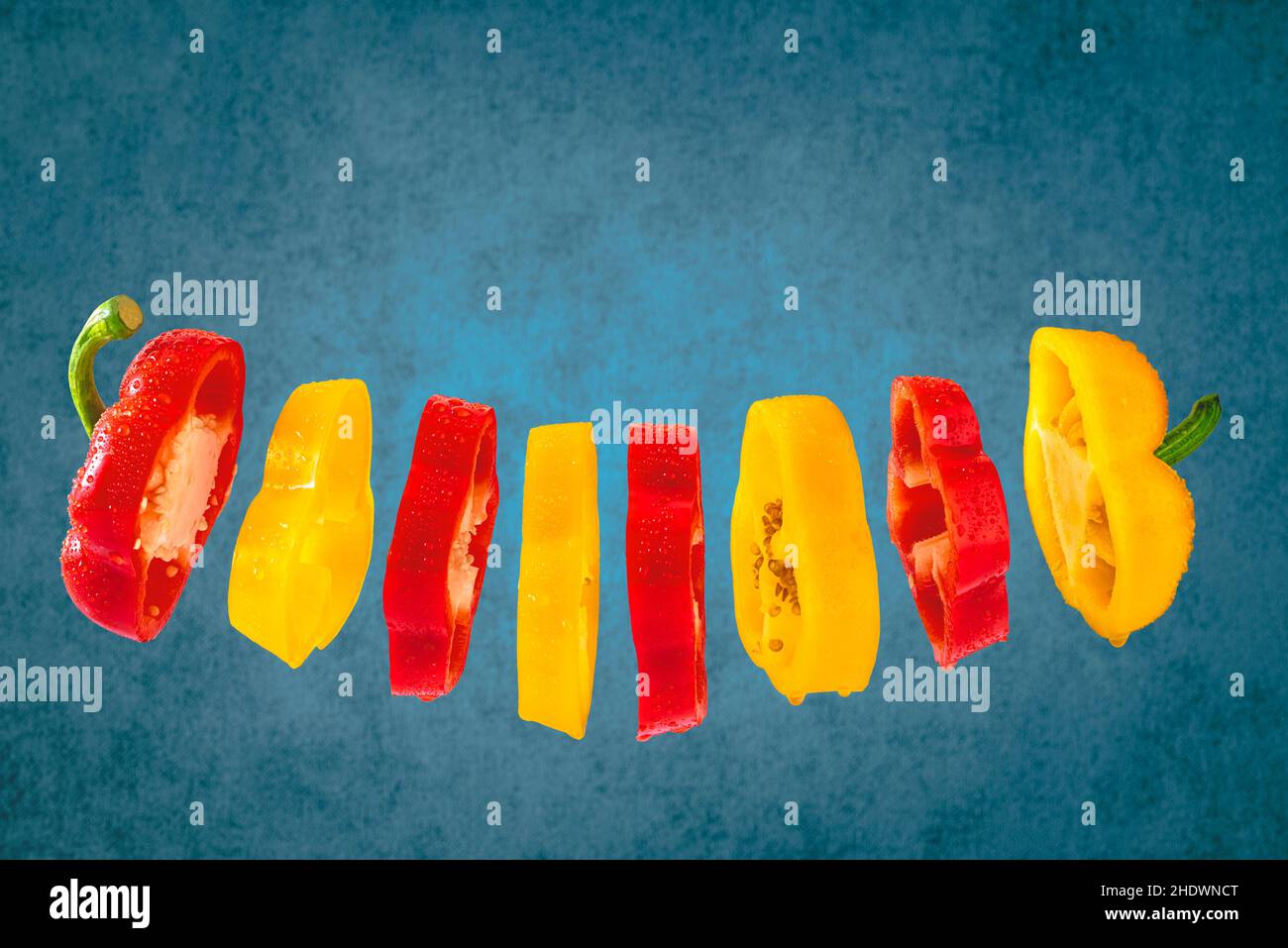 bell pepper, sliced, paprika, sliceds Stock Photo - Alamy