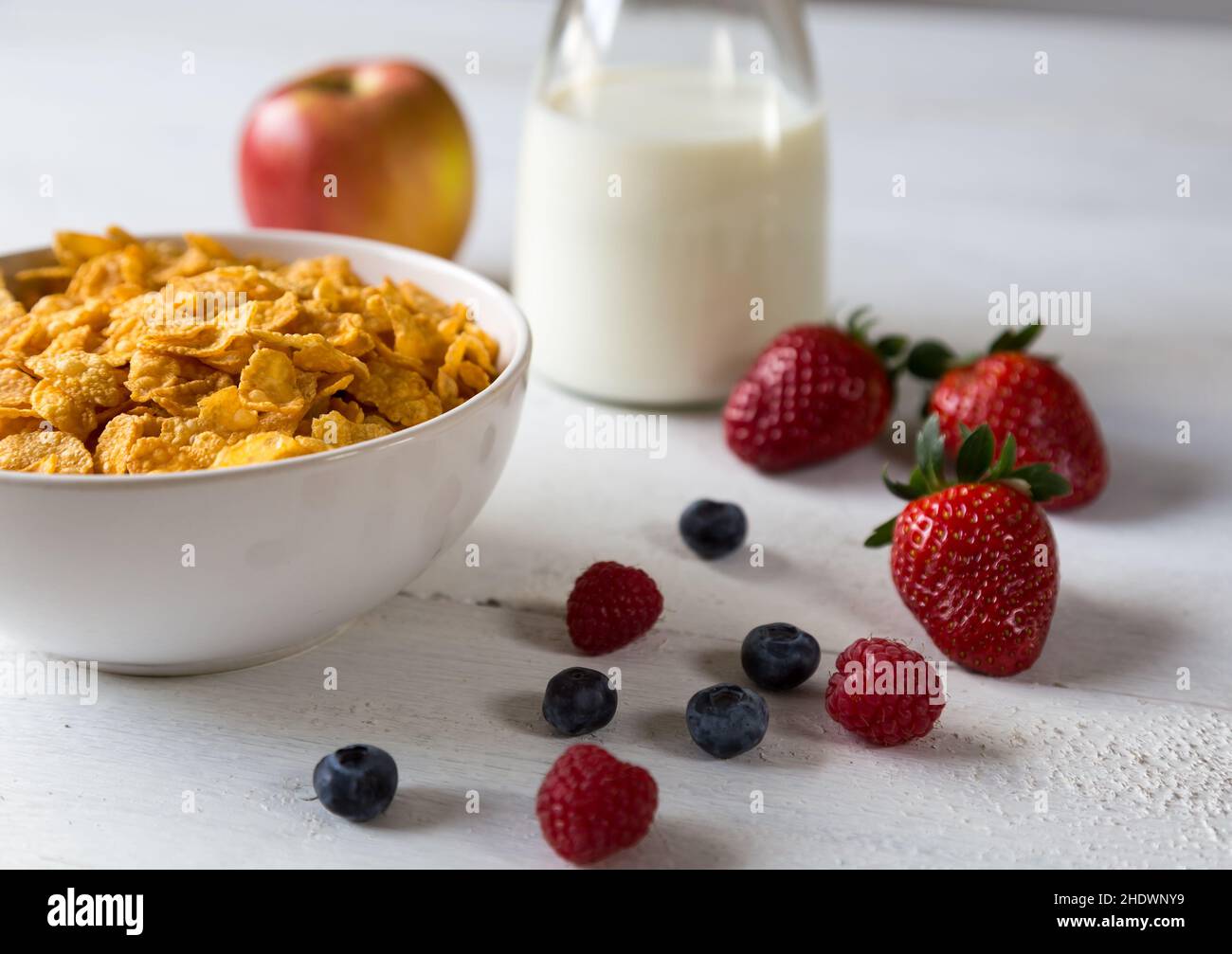 breakfast, cereal, corn flakes, breakfasts, cereals Stock Photo - Alamy