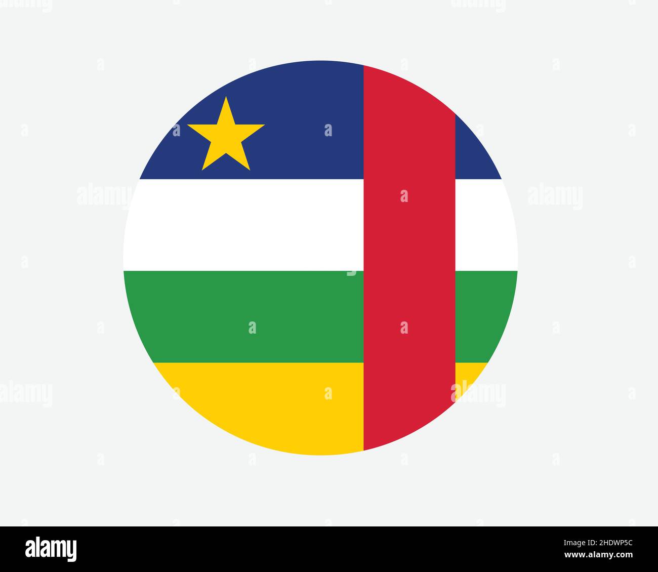 Central African Republic Round Country Flag Circular Car National Flag