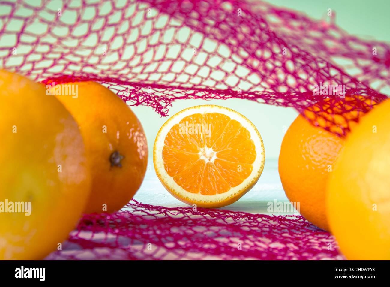 Nets of oranges hi-res stock photography and images - Alamy