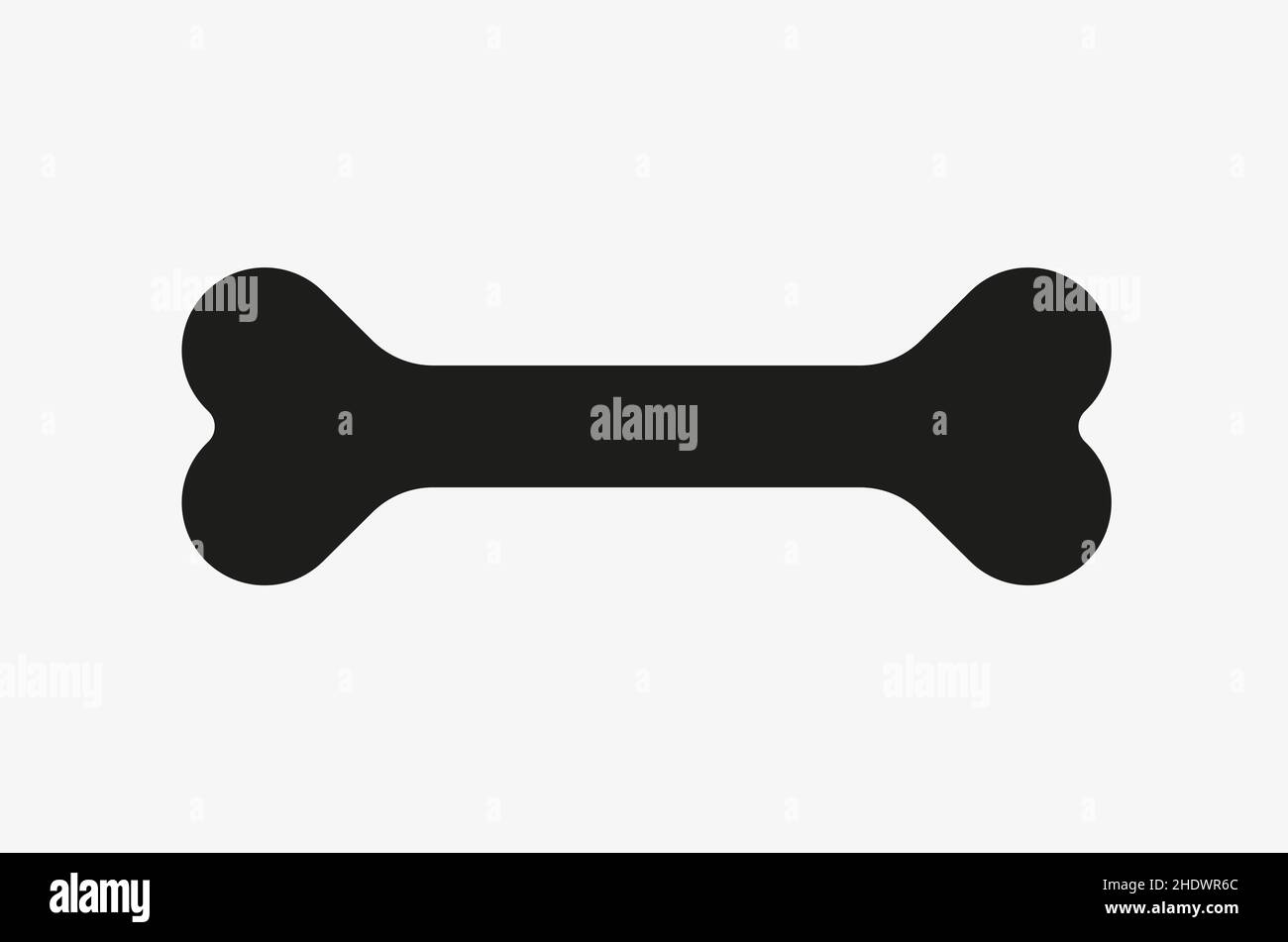 Black vector icon of a bone. Dog food symbol Stock Vector Image & Art ...