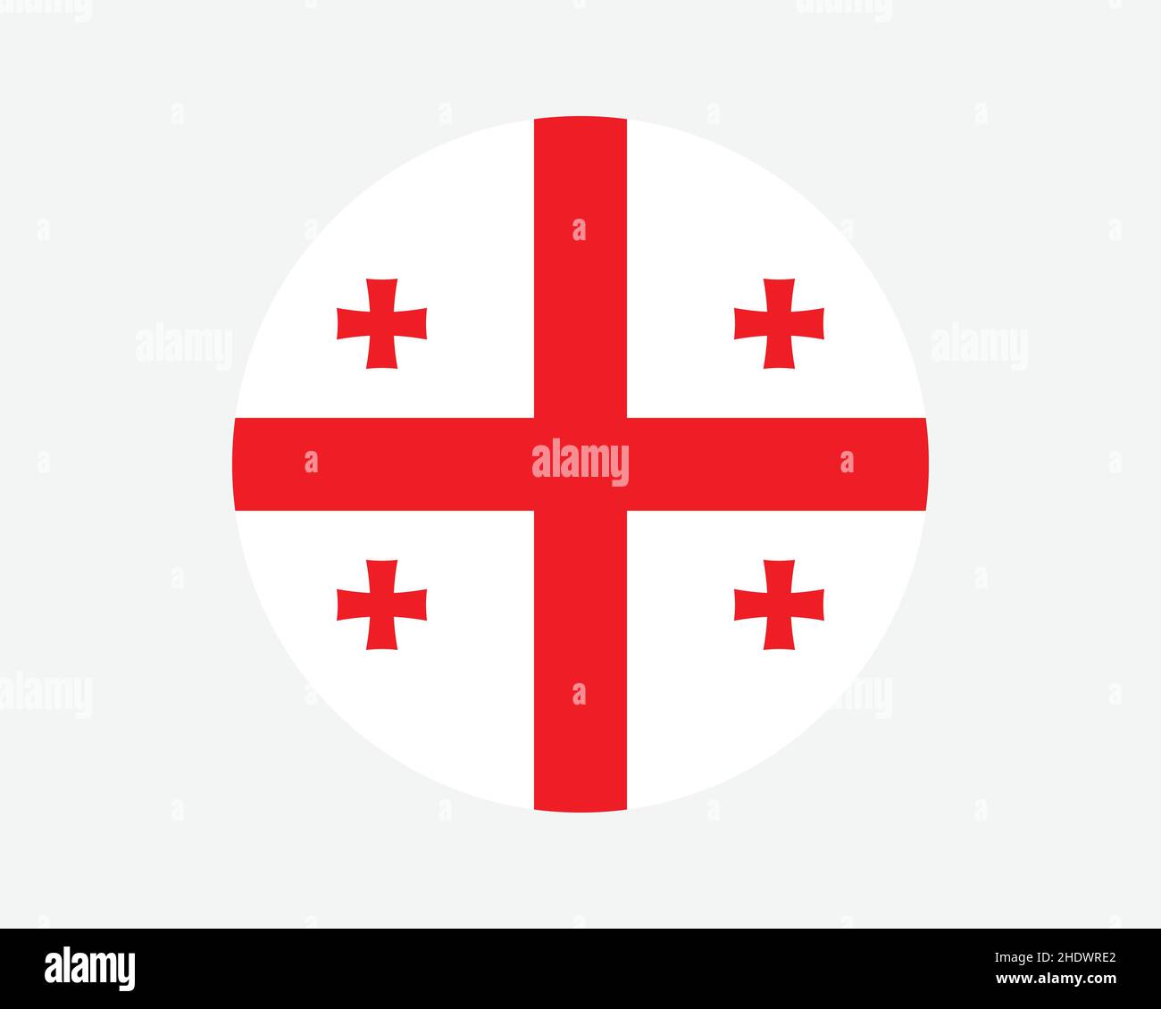 Georgia Round Country Flag. Georgian Circle National Flag. Georgia ...