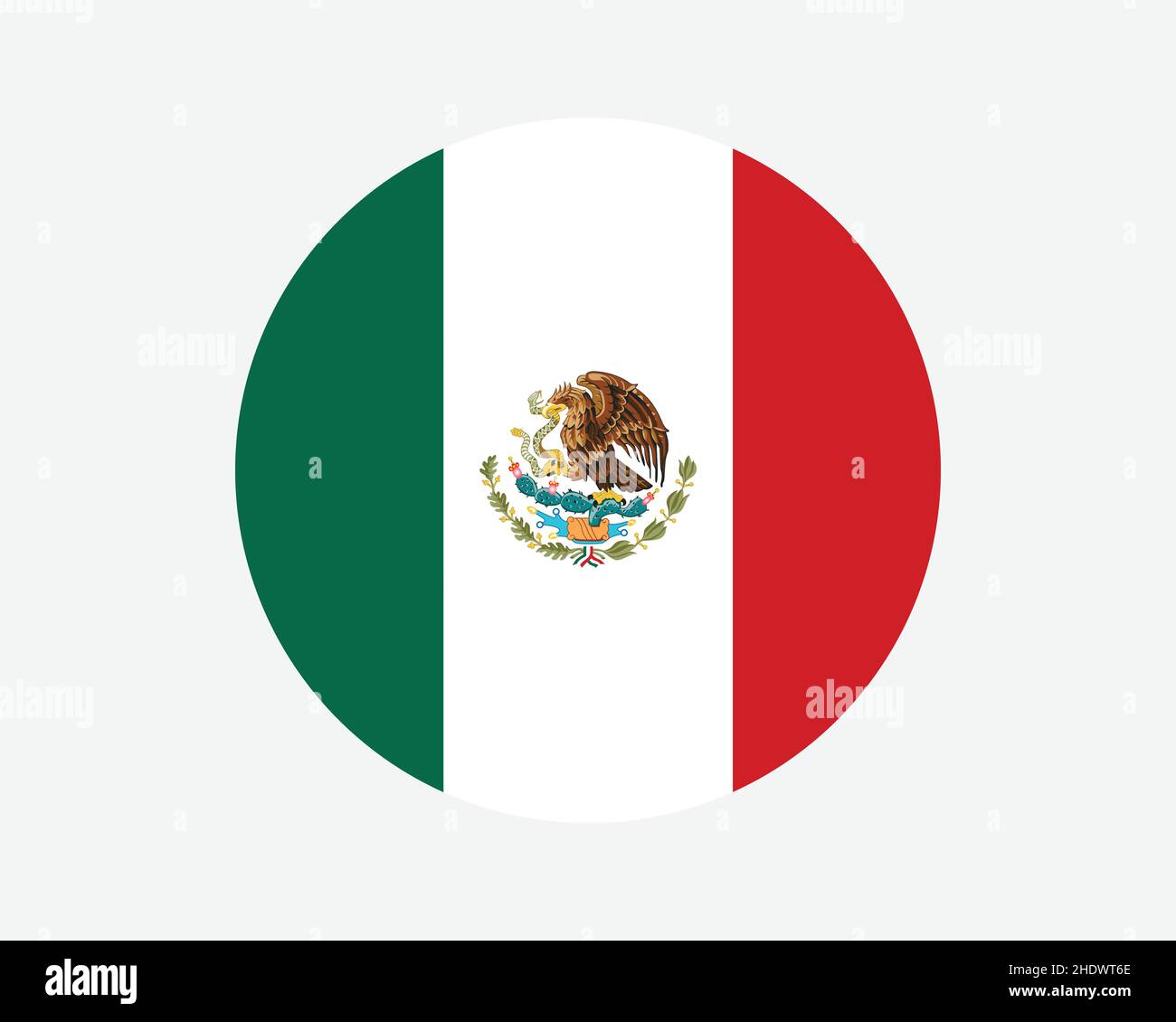 Mexican Flag Logo Outline
