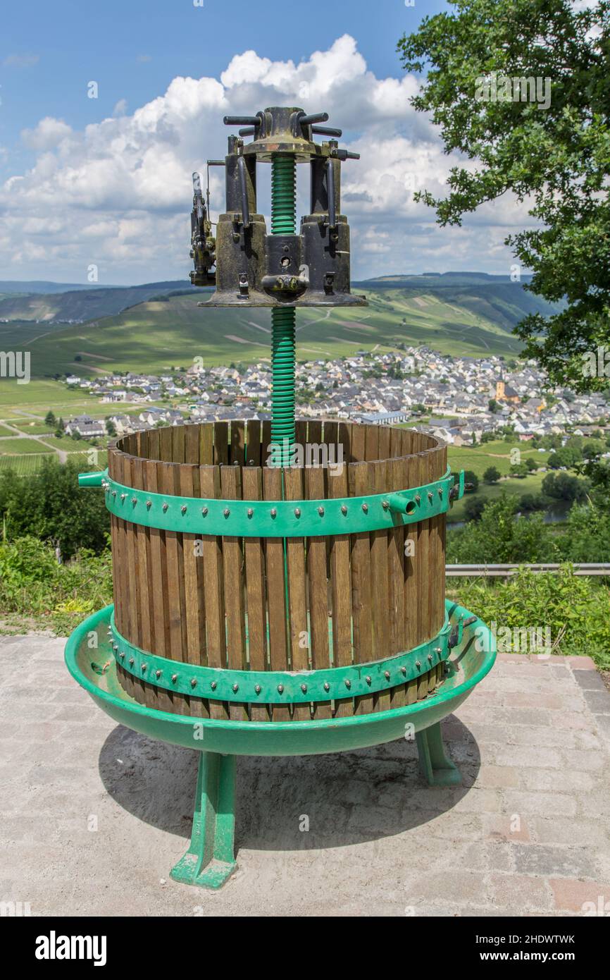 wine press machine, wine press Stock Photo - Alamy