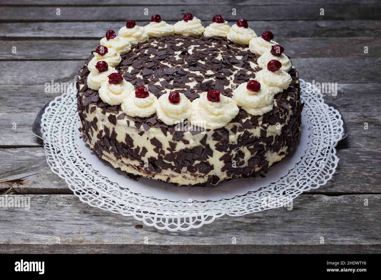 black forest cake, black forest cakes Stock Photo - Alamy