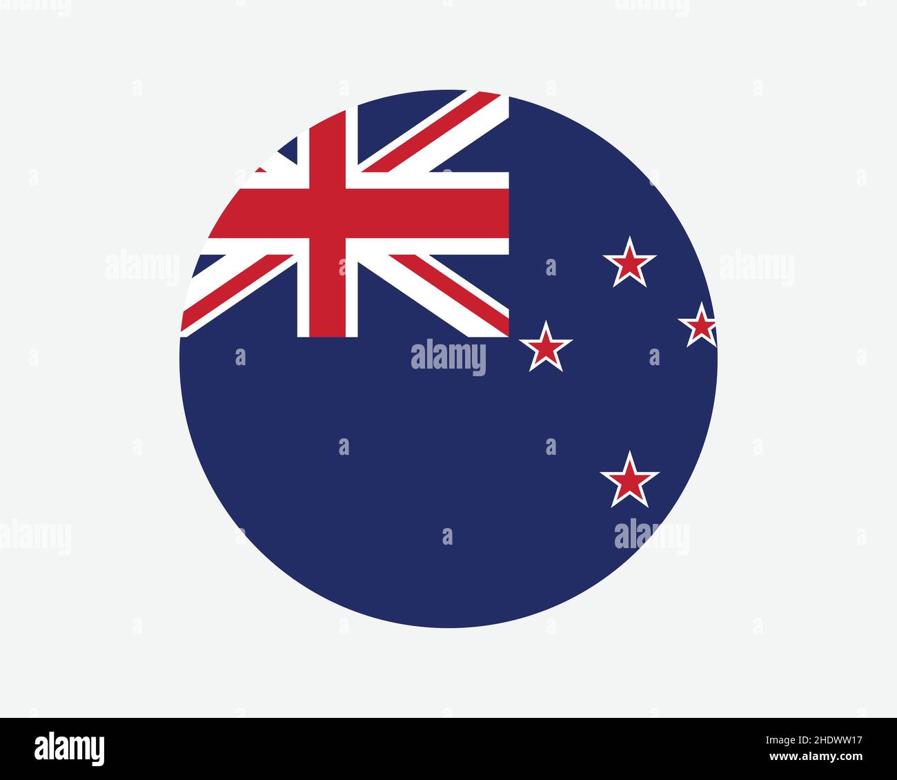 New Zealand Round Country Flag. Kiwi Circle National Flag. New Zealand ...