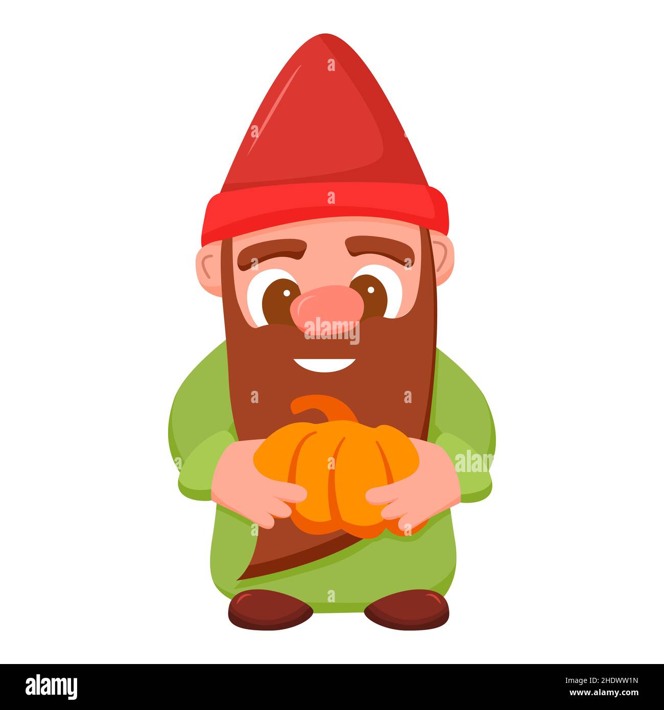 Halloween concept.Isolated on white background.Cartoon character dwarf ...