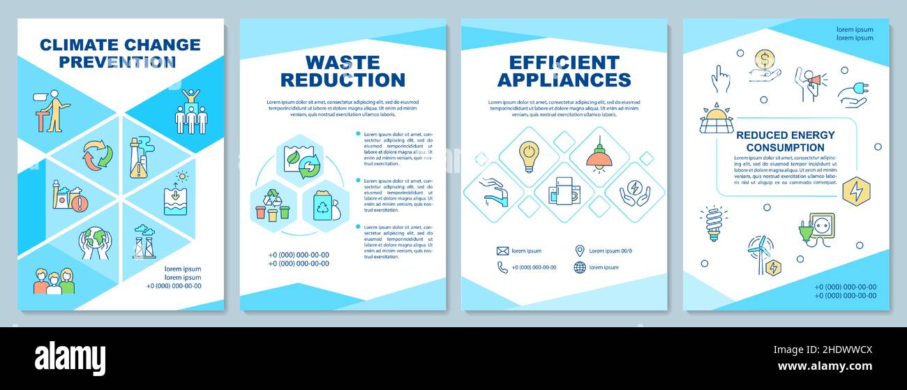 Preventing climate change brochure template Stock Vector Image & Art ...